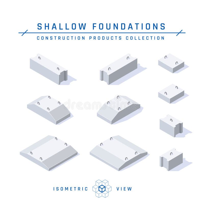 Concrete Foundation in Isometric View, Vector Icon Stock Vector ...