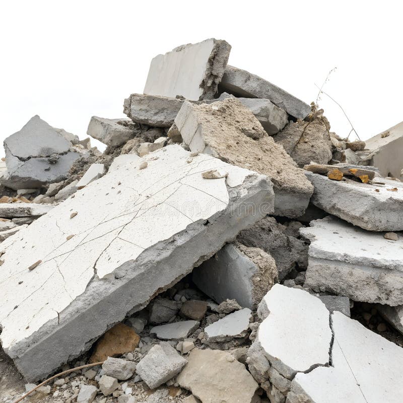 Concrete Fragments of a Destroyed Building Stock Illustration ...