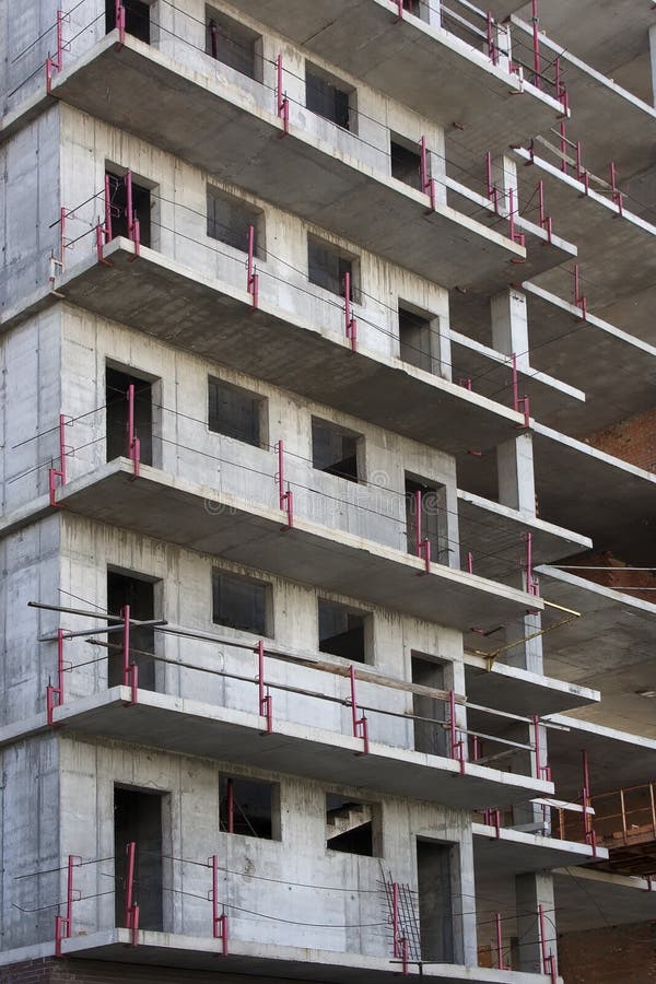 Concrete frame house stock image. Image of engineering - 44529865