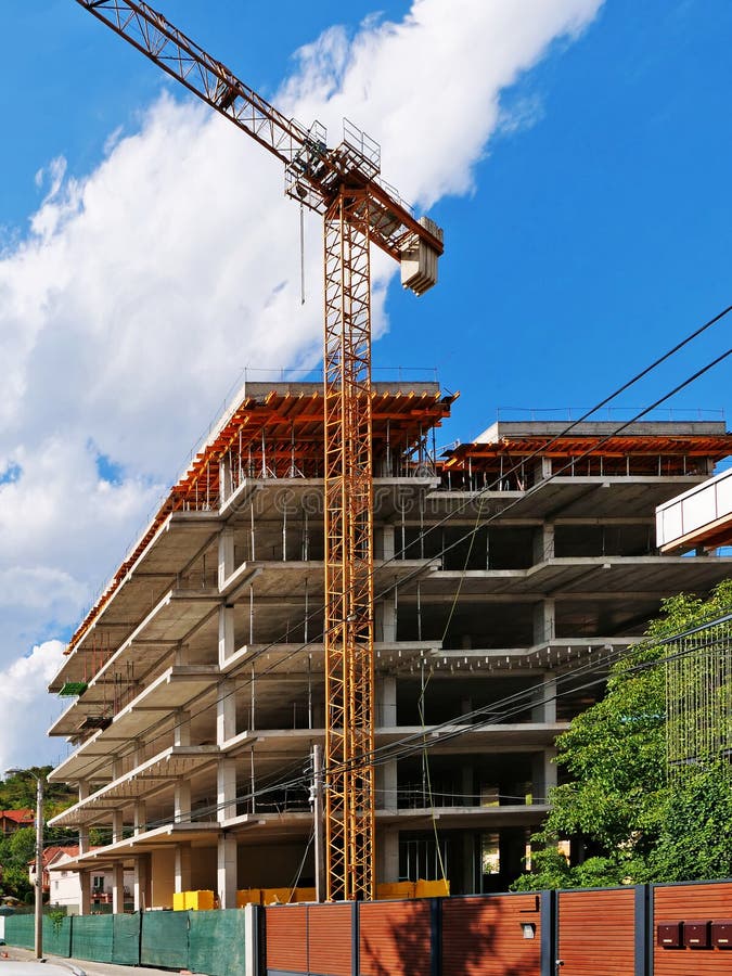 Concrete Frame Structure of a New Multi-story Apartment Building and ...
