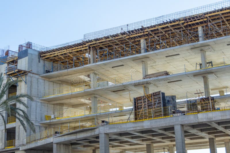 Concrete Frame Structure of a New Multi-story Apartment Building in ...