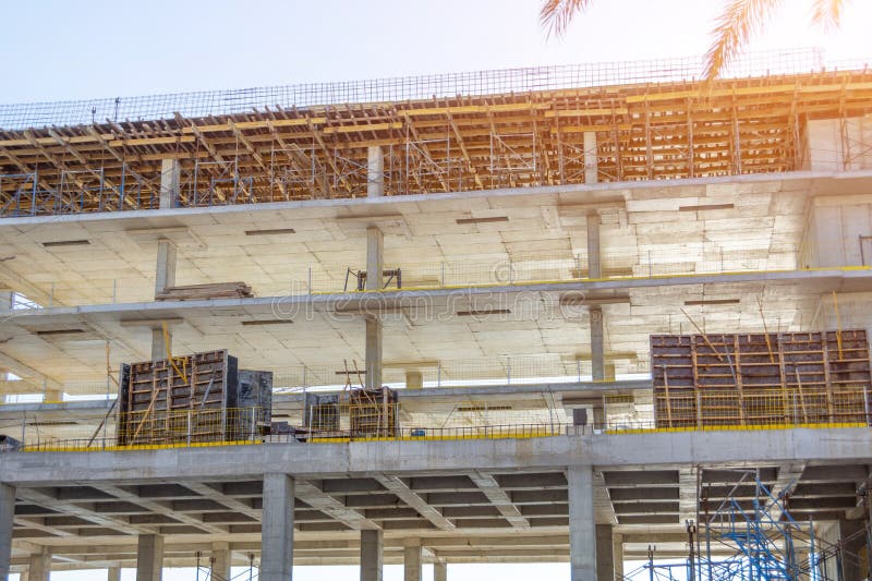 Concrete Frame Structure of a New Multi-story Apartment Building in ...