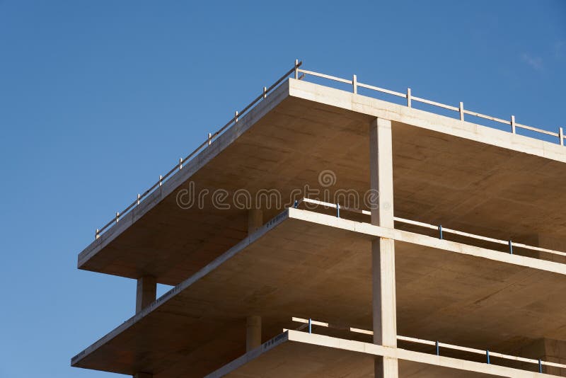 Concrete Frames of Future Buildings at the Construction Site. Stock ...