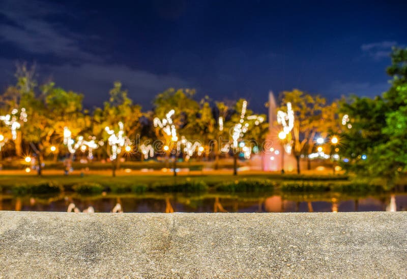 Concrete in Front of Abstract Blurred Bokeh Background Stock Image ...