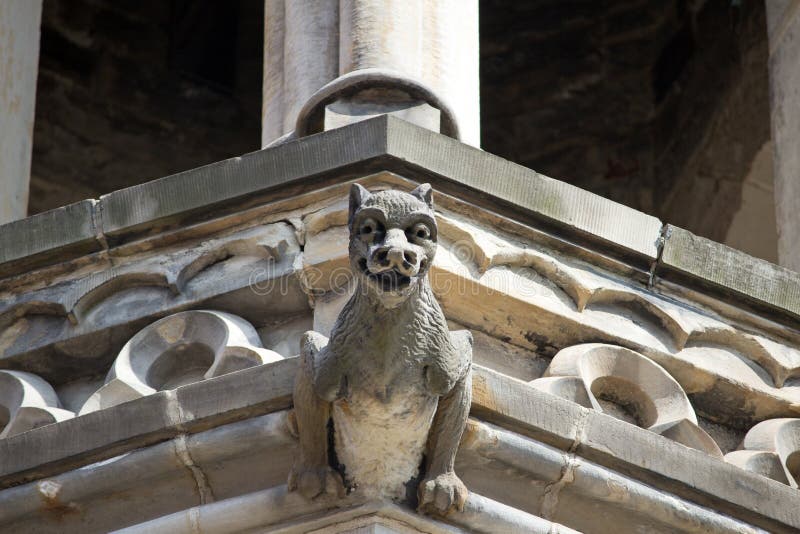 Crouching Gargoyle Landscape Stock Image - Image of veranda, attack ...