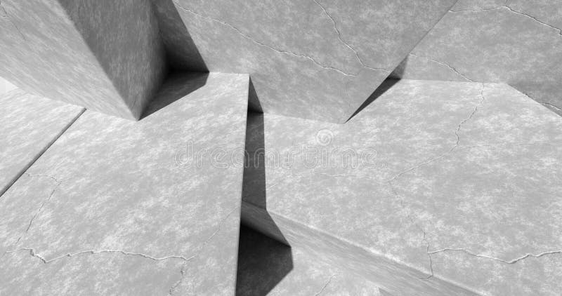 Concrete Geometric Shapes. Polygonal Relief Pattern. Industrial Style ...