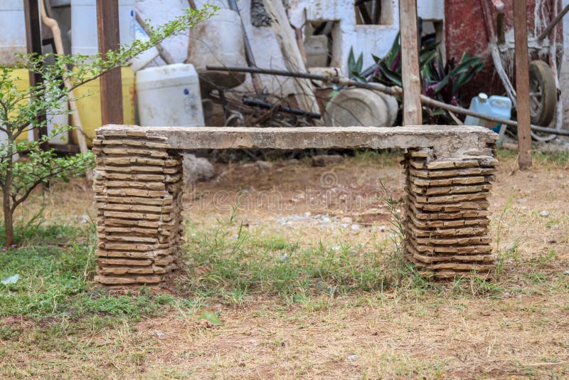 Concrete ghetto bench stock image. Image of poor, park - 59805861