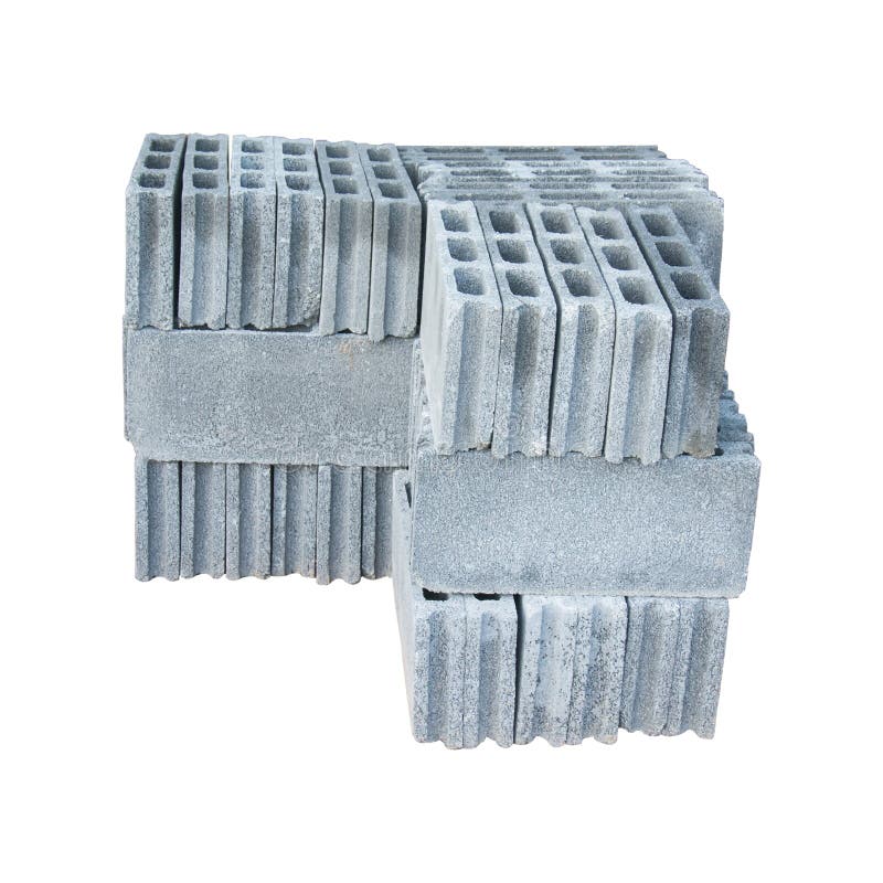 Concrete Grey Block for Building Isolated. Stock Photo - Image of gray ...