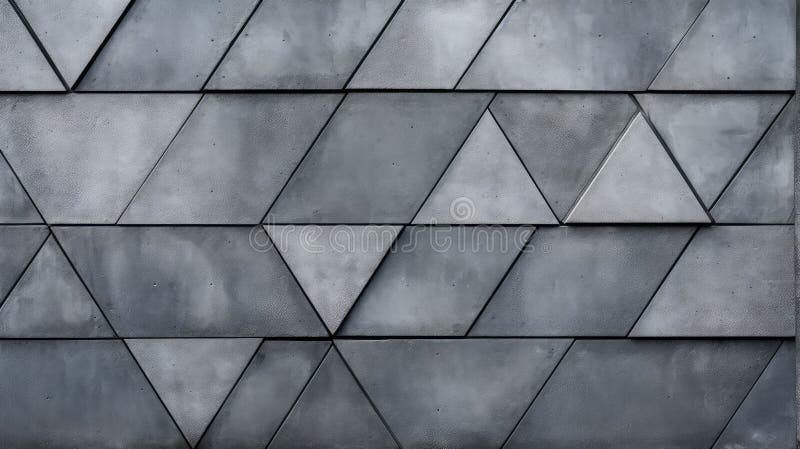 Concrete Grey Triangle Pattern Stock Photo - Image of wall, structure ...
