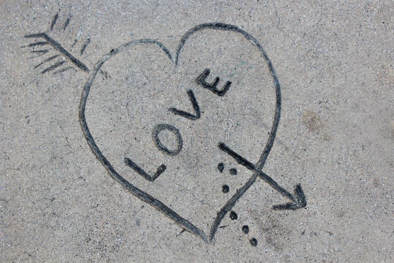 Concrete Heart stock photo. Image of romance, concrete - 26179546