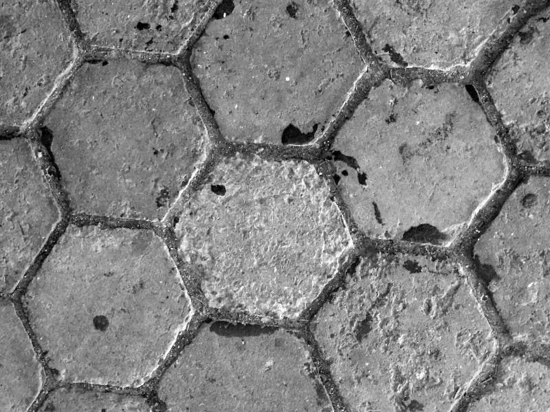Concrete hexagon pavement stock image. Image of street - 274799201