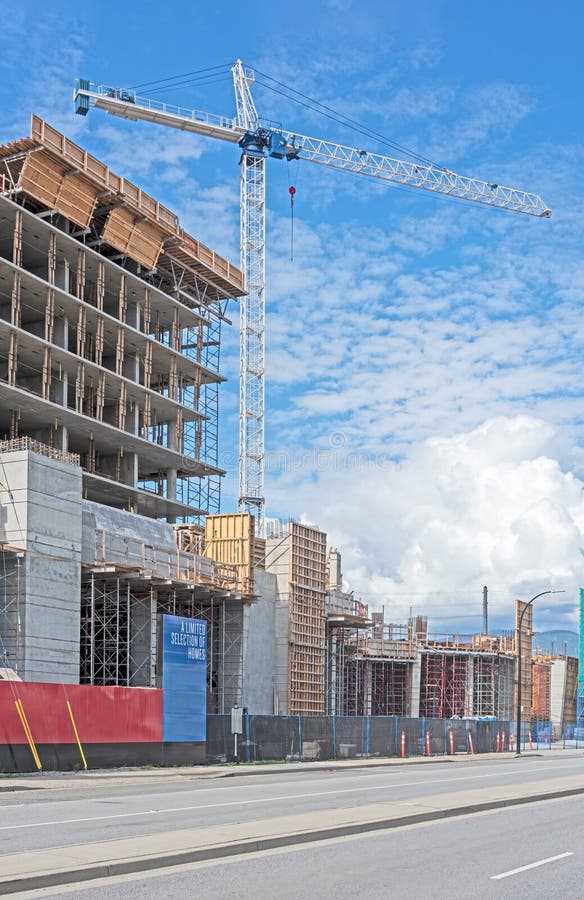 Concrete High Rise Residential Building Under Constraction Stock Photo ...