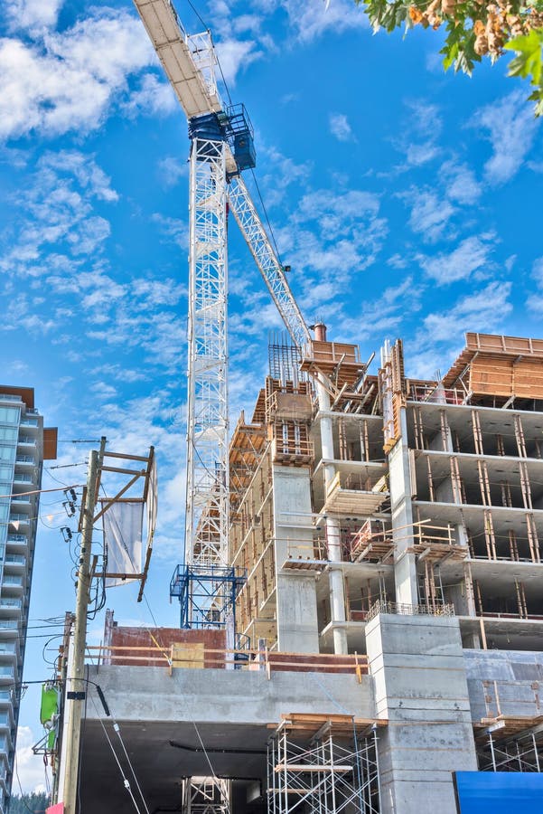 Concrete High Rise Residential Building Under Constraction Stock Photo ...