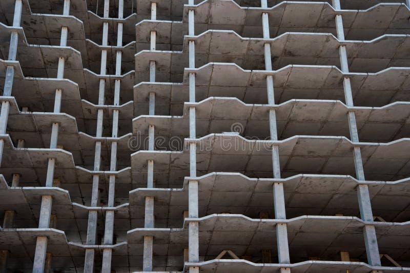 Concrete Highrise Construction Site Stock Image - Image of exterior ...