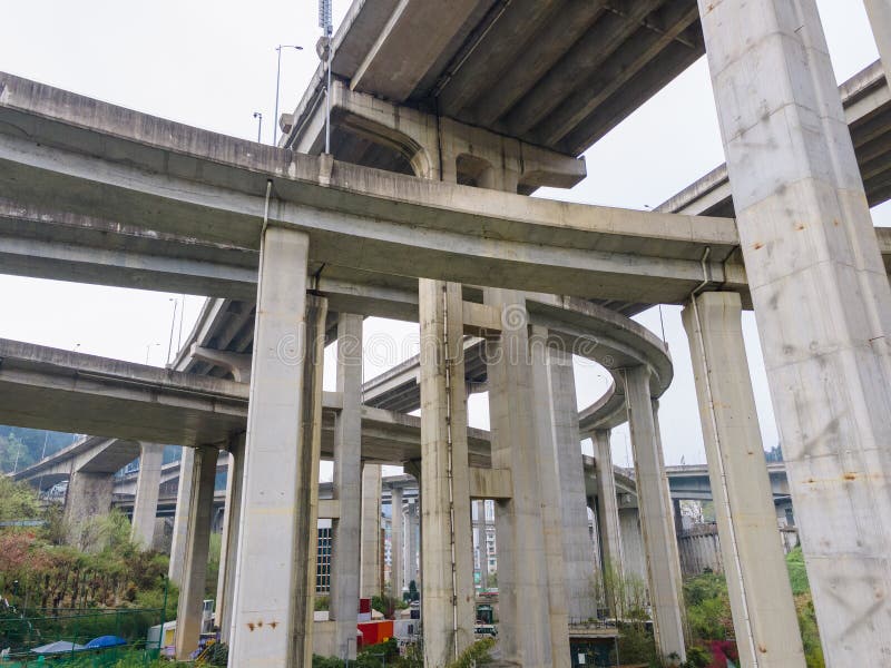 Concrete highway bridge stock photo. Image of passage - 312784054