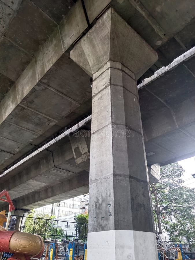 Highway Column Under the Highway Itself Stock Photo - Image of column ...