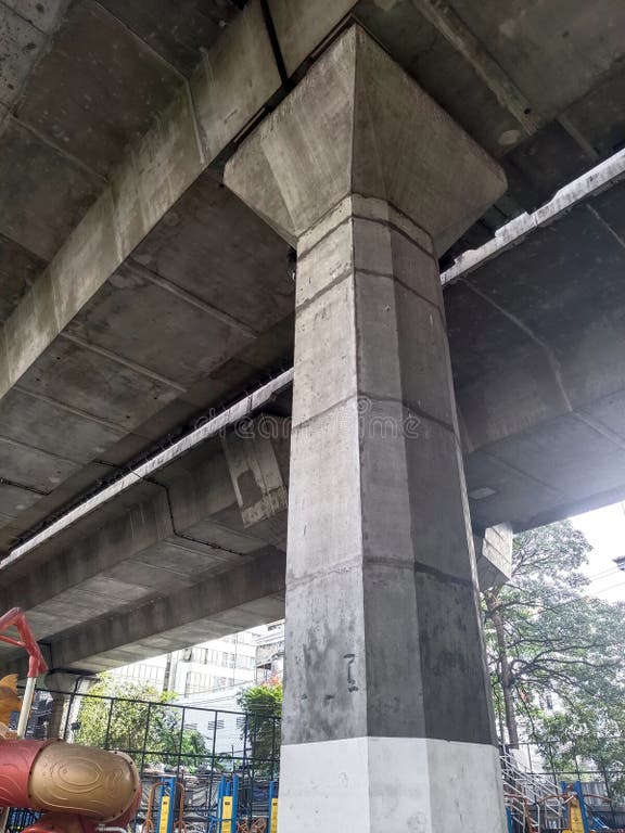 Highway Column Under the Highway Itself Stock Photo - Image of column ...