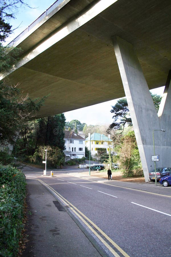 Concrete Highway Overpass stock image. Image of underpass - 1668633