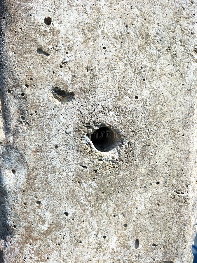 Concrete with a hole stock image. Image of post, texture - 169651549