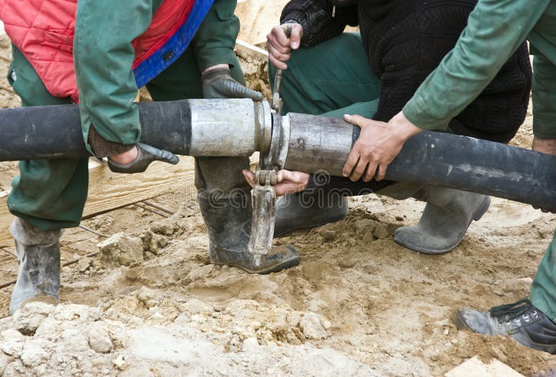 Concrete hose stock photo. Image of house, laborer, construction - 7945956