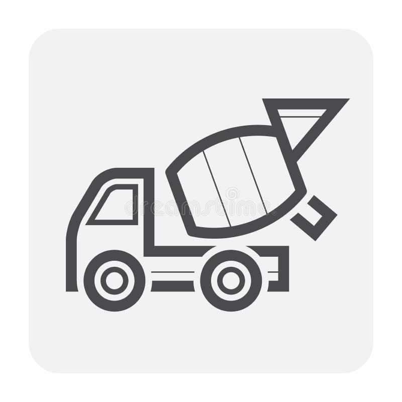 Concrete icon black stock vector. Illustration of lorry - 178867118