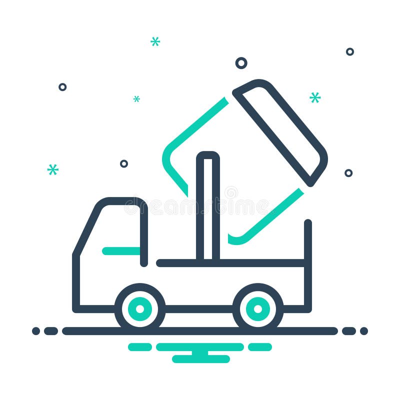 Mix Icon for Concrete, Cement Tuck and Blender Stock Vector ...