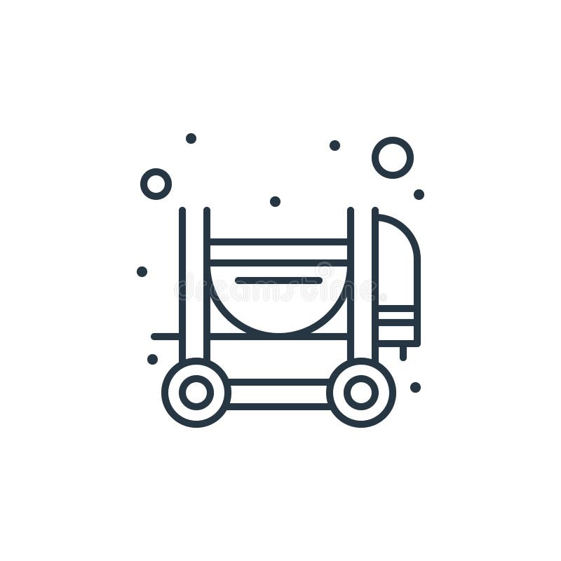 Concrete Icon Vector from Labour Day Concept. Thin Line Illustration of ...