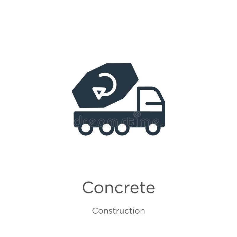 Concrete Icon Vector. Trendy Flat Concrete Icon from Construction ...