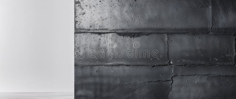 Concrete Industrial Wall with Dark Metallic Tones and Textured Surface ...