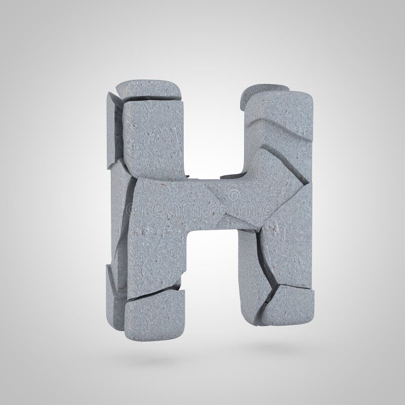 Stone Letter H Stock Illustrations – 305 Stone Letter H Stock ...