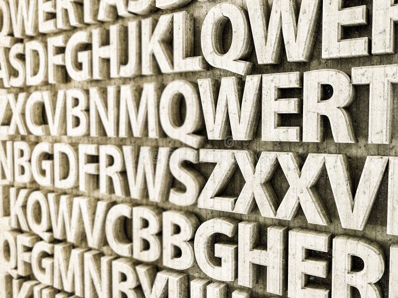 Concrete letters stock illustration. Illustration of wall - 87993299
