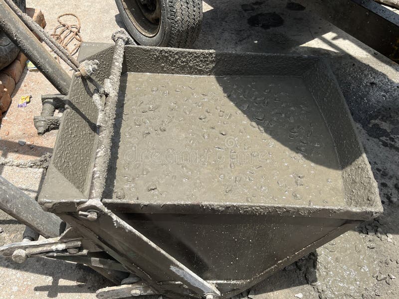 Concrete in Liquid Form Inside the Construction Equipment Stock Photo ...