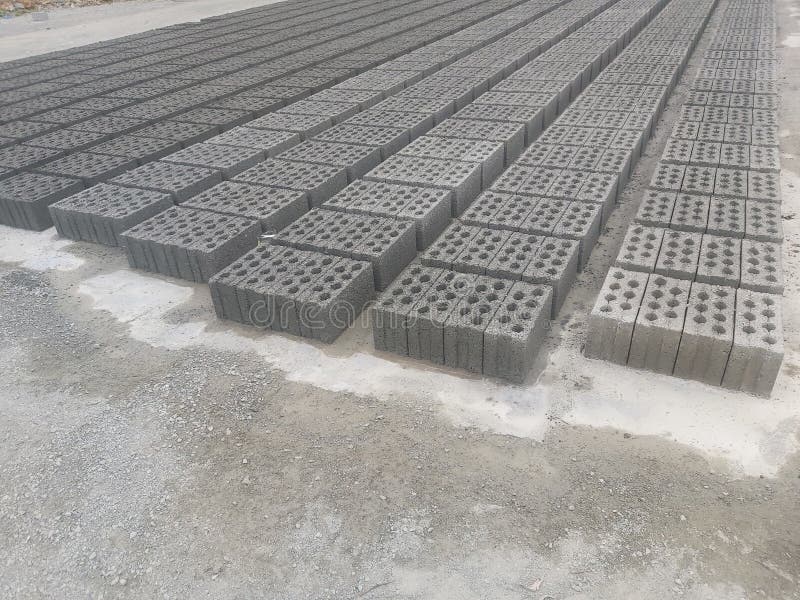 Concrete-made Blocks in a Block Factory Stock Photo - Image of pakistan ...