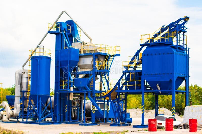 Concrete Manufacturing Processing Plant Stock Image - Image of stone ...