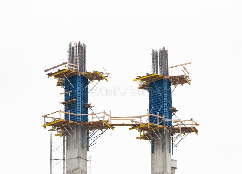 Concrete and Metal Structure of a Large Building Stock Image - Image of ...