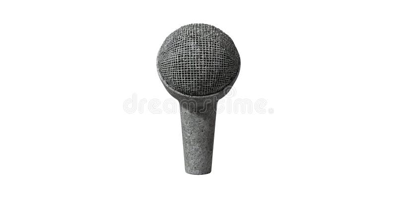 Concrete Microphone Sculpture. Symbol of Art, Creativity, and ...