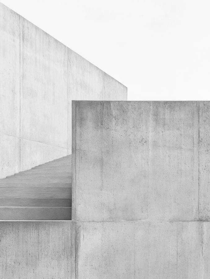 Concrete Minimalist Architecture Featuring Smooth Textures and Sharp ...