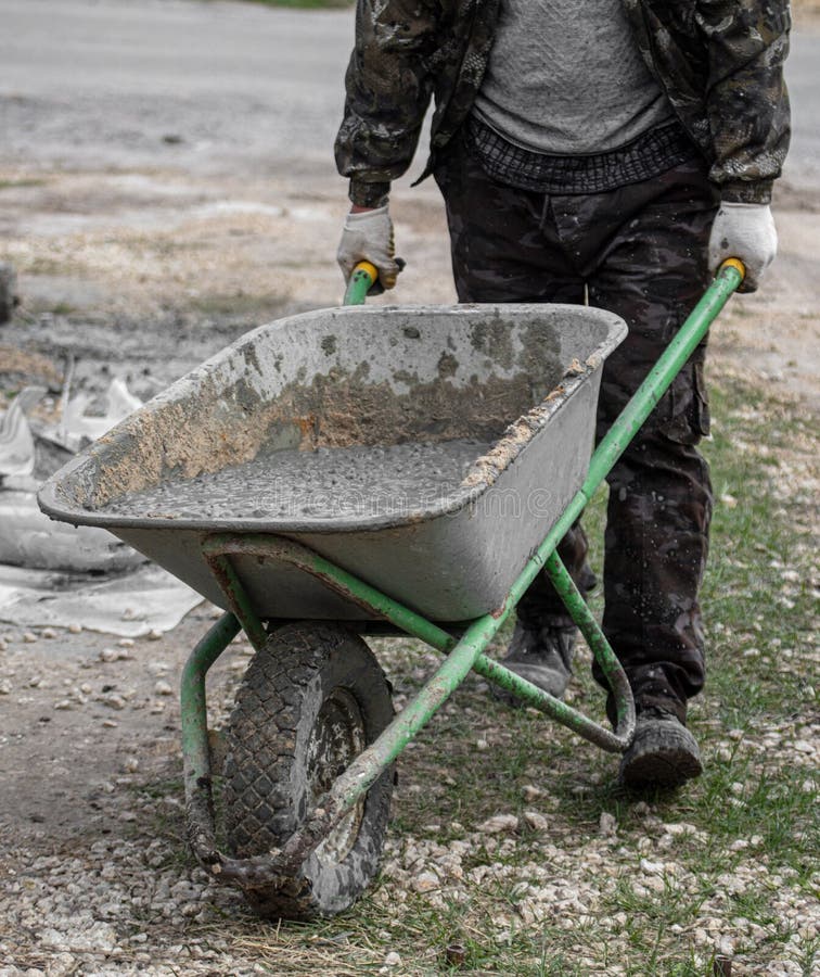 Concrete Mix Trolley at a Construction Site. Technologies Stock Photo ...