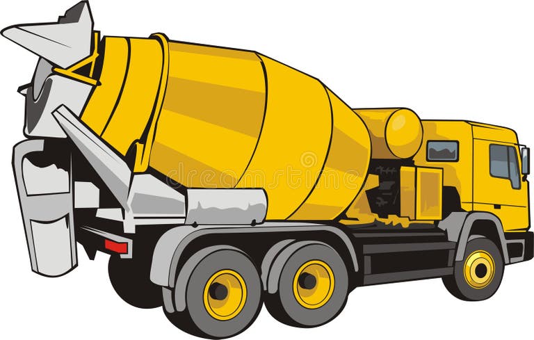 Concrete mixer stock vector. Illustration of builder - 15172046
