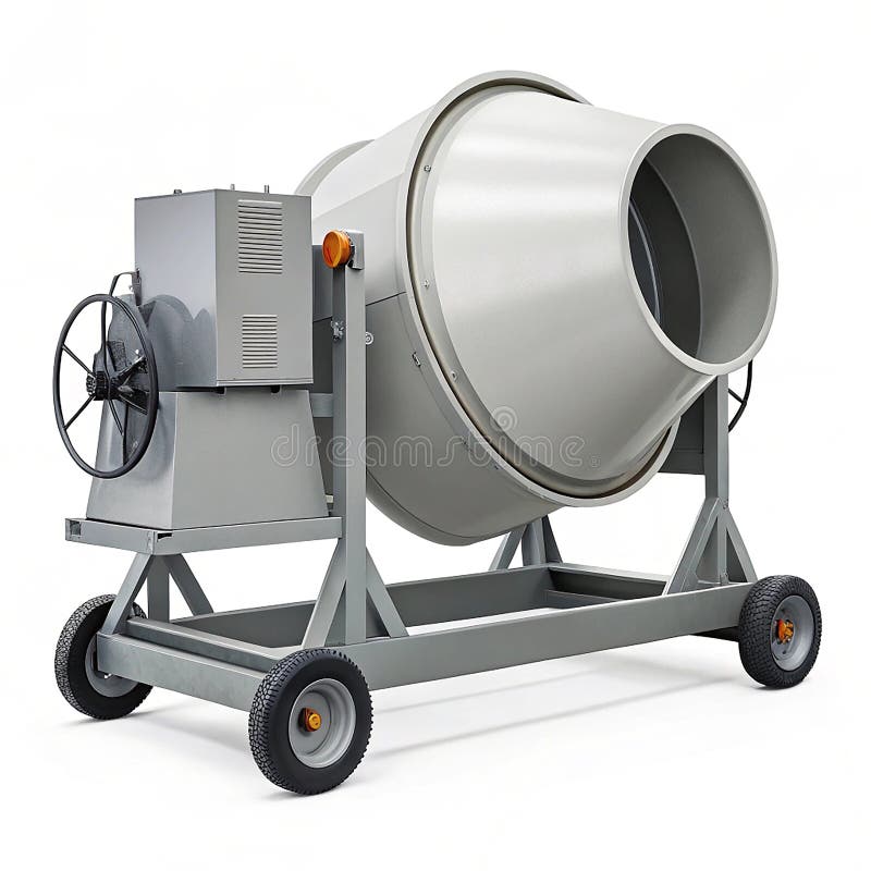 Concrete Mixer for Blending on-site Stock Illustration - Illustration ...