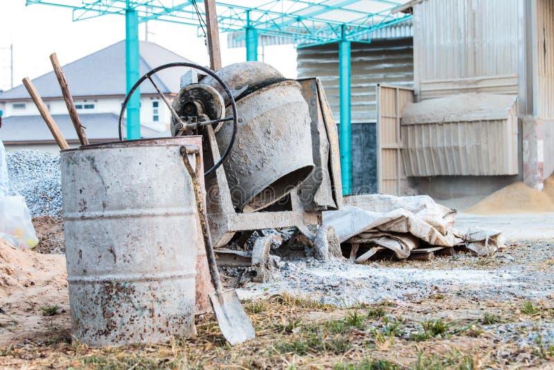 Concrete mixer stock photo. Image of mobile, metal, frame - 55075254
