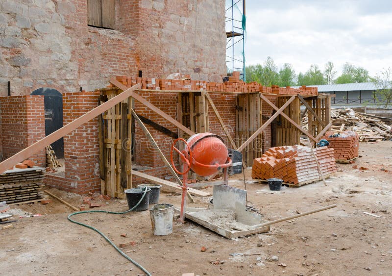 Concrete mixer container stock image. Image of construction - 71980965