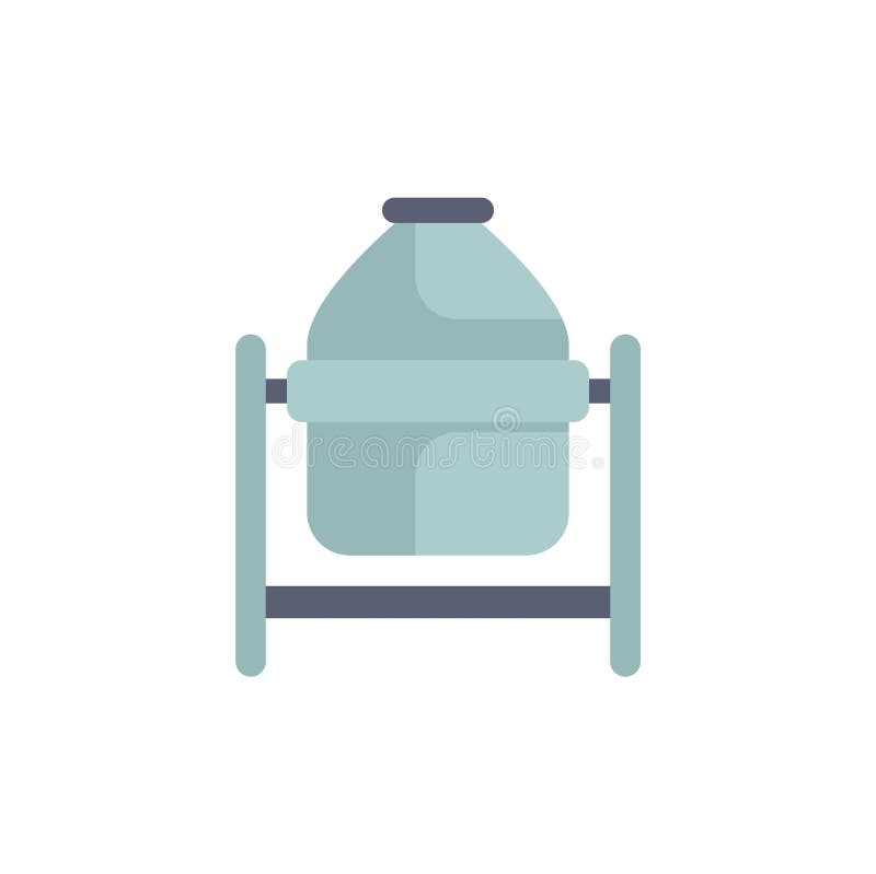 Concrete Mixer Rotating Drum Making Building Materials Icon Stock ...