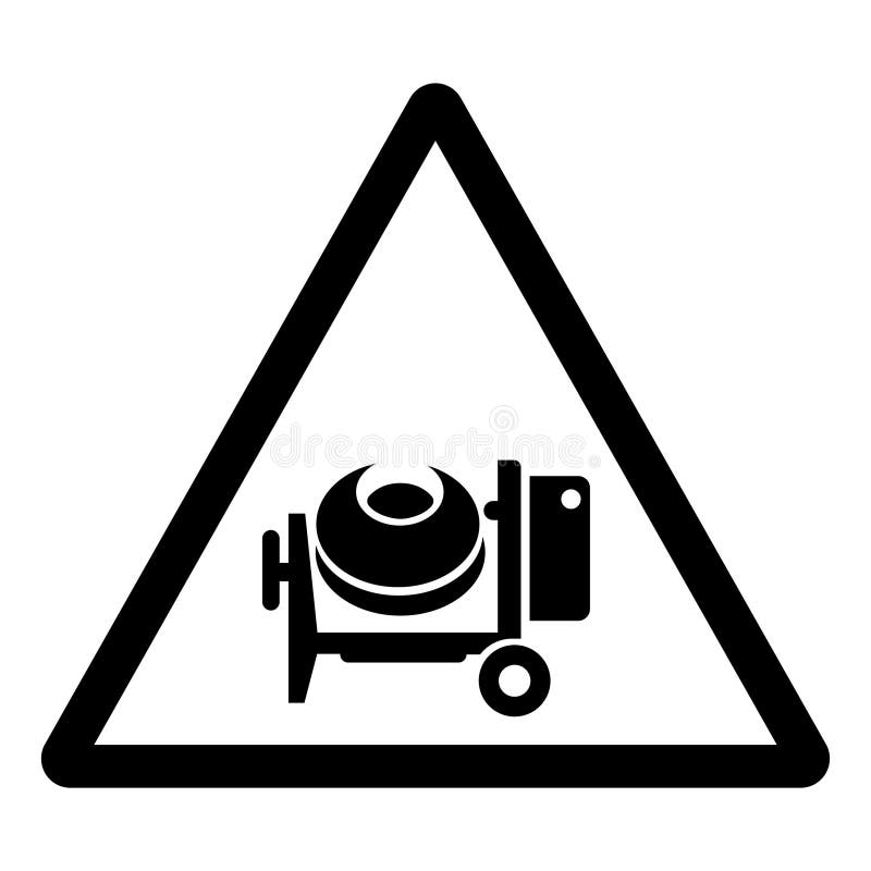 Concrete Mixer Symbol Sign,Vector Illustration, Isolate on White ...
