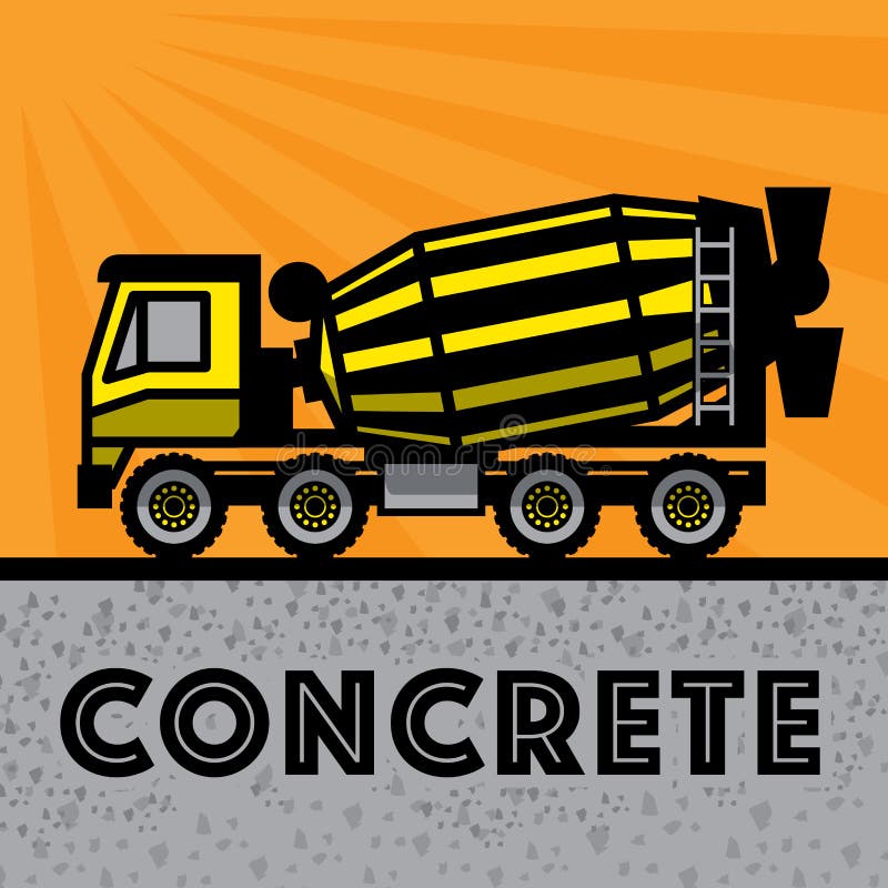Concrete Mixer Truck stock vector. Illustration of background - 70567010