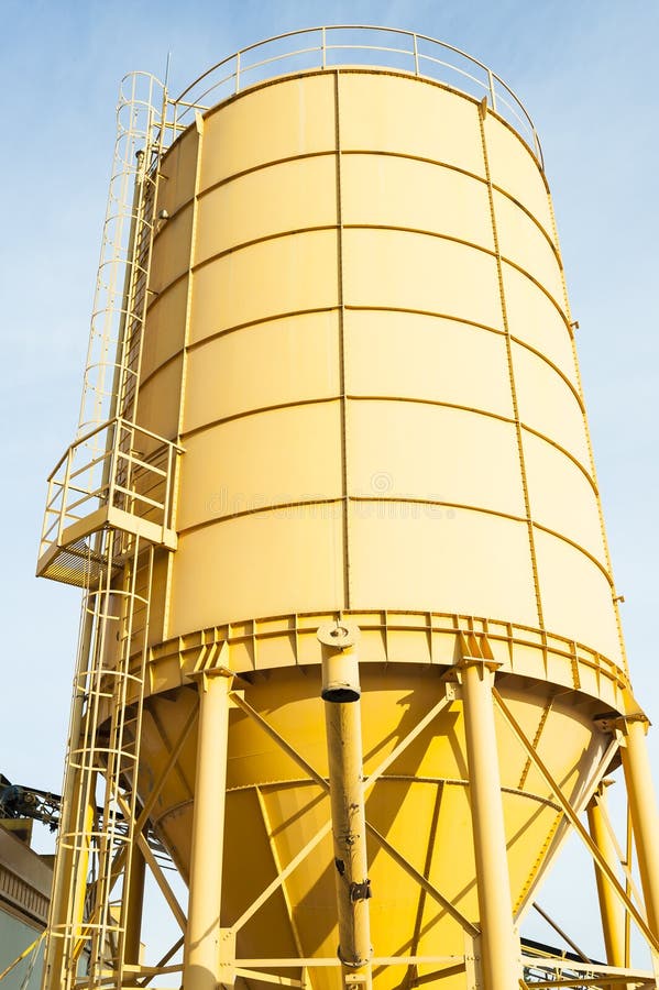 Concrete Mixing Silo, Site Construction Facilities. Stock Image - Image ...