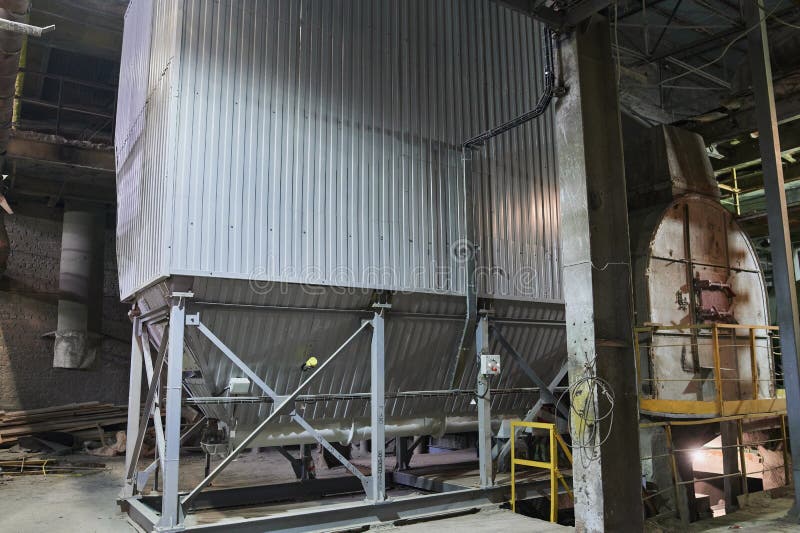 Concrete Mixing Tower. Concept of on-site Construction Facility. Stock ...