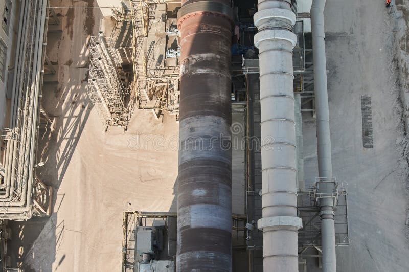 Concrete Mixing Tower. Concept of on-site Construction Facility. Stock ...