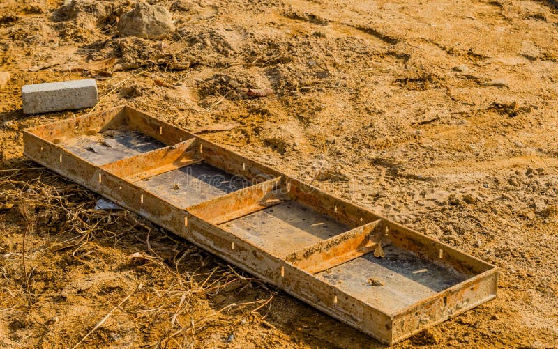 Concrete mold on ground stock image. Image of asia, frame - 164860829