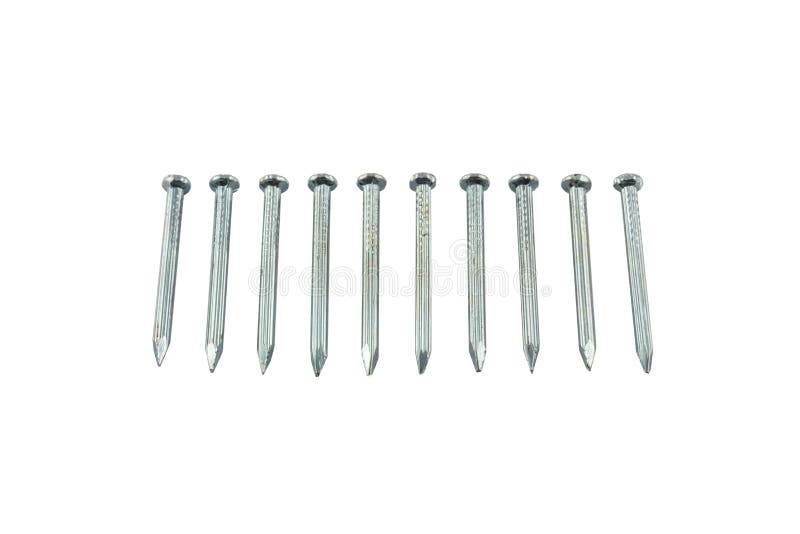 Concrete nails isolated stock photo. Image of carpentry - 85671442
